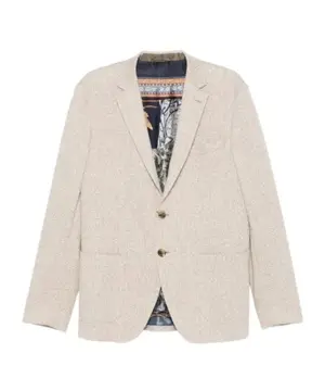 Etro Checked Two-button Blazer - White