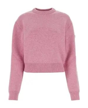 Balenciaga Logo Patch Knitted Jumper - Pink