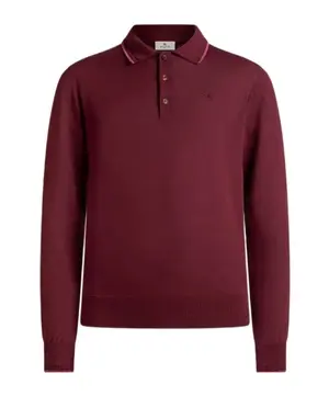 Etro Cotton-blend Polo Shirt With Pegaso Embroidery