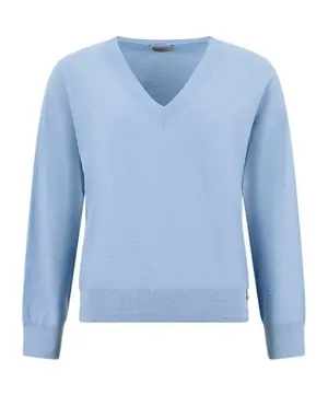 Herno Long-sleeve V-neck Sweater - Celeste