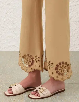 Zimmermann Goldie Flat Sandals