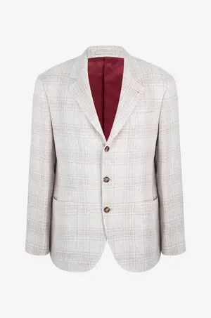 Brunello Cucinelli Prince Of Wales Deconstructed Blazer - Yuta