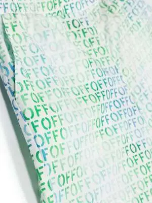 Off-White Logo-print Cotton Swim Shorts