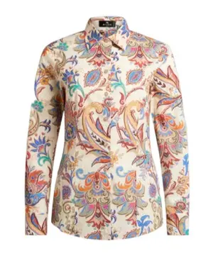 Etro Printed Poplin Shirt - Beige