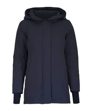 Herno Hooded-neck Coat - Navy Blue