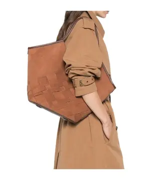 Hereu Dual-handle Shoulder Bag - Brown