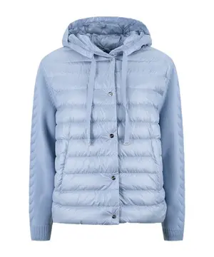 Herno Long-sleeved Cotton-padded Jacket - Celeste