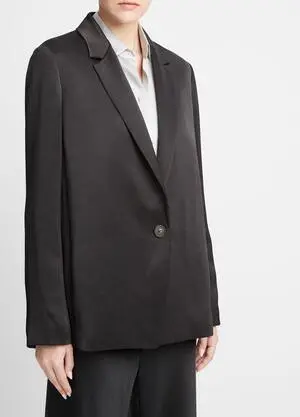 Vince Single-breasted Satin Blazer
