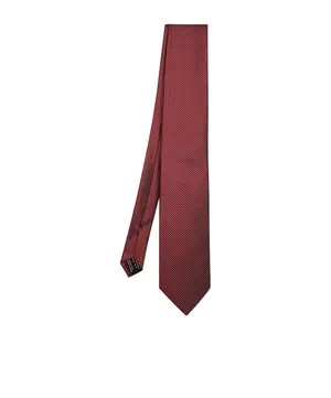 TOM FORD Geometric Micro-patterned Neck Tie - Brown