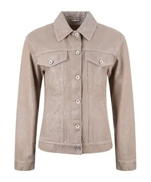 Brunello Cucinelli Collared Long-sleeved Casual Jacket - Nude