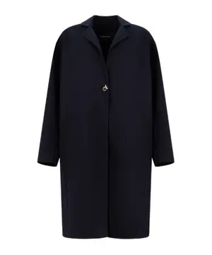 Fabiana Filippi Long-sleeved Coat - Blue