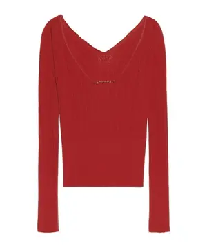 Jacquemus Pralu Ribbed Long-sleeve Top