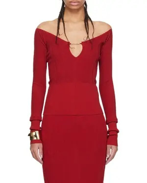 Jacquemus Pralu Ribbed Long-sleeve Top