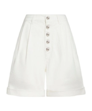 Etro Chevron High-waist Bermuda Shorts - White