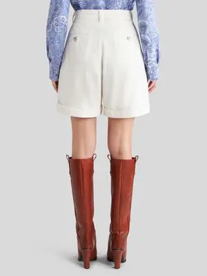 Etro Chevron High-waist Bermuda Shorts