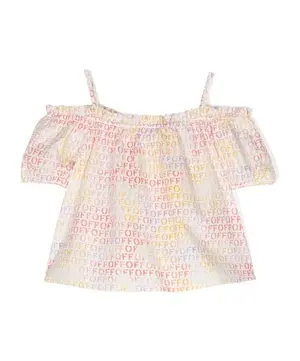 Off-White Logo-print Cotton Blouse - Pink
