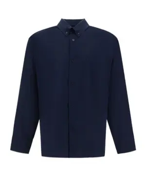 Herno Button-up Long-sleeved Shirt - Navy Blue