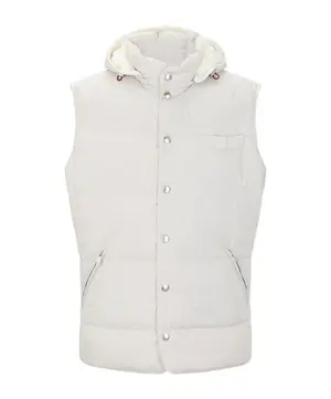 Brunello Cucinelli Brunello Cucinelli Sleeveless Padded Jacket With Detachable Hood No