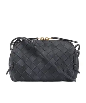 Bottega Veneta Woven Crossbody Bag - Black