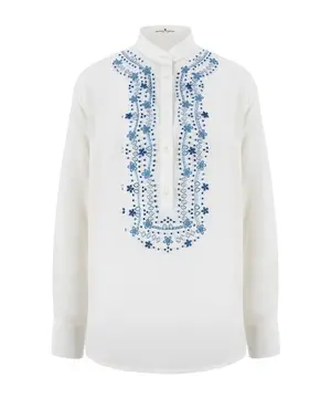 Ermanno Scervino Embroidered Button-front Blouse - No