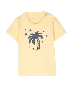 Palm Angels Palm Stars Cotton T-shirt - Nude