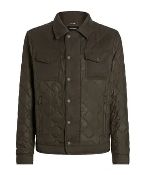 Dolce & Gabbana Quilted Flap-pocket Shirt Jacket - Black