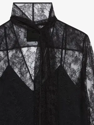 Givenchy Blouse In Lace With Lavalliere