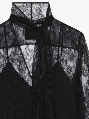 Givenchy Lace Blouse With Lavalliere Detail