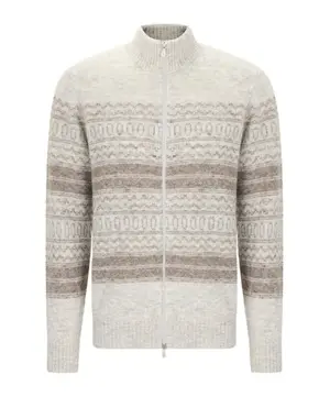 Brunello Cucinelli High-neck Long-sleeved Knitwear - White