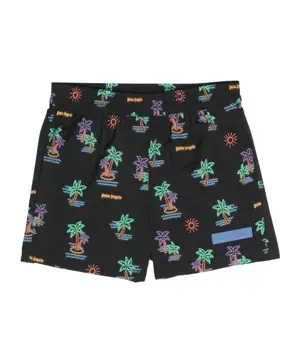 Palm Angels Neon Palms Swim Shorts - Black