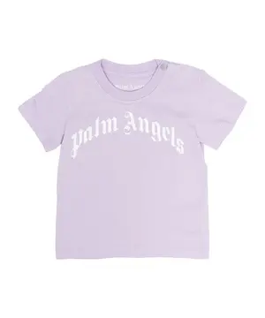 Palm Angels Set Of Three Logo Print Cotton T-shirts