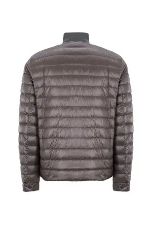 Herno Quilted Cotton Zip-up Jacket With Stand Collar