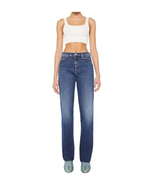 MOTHER Straight-leg Jeans - Dark Blue