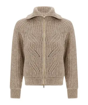 Herno Cable-knit Zip-up Cardigan