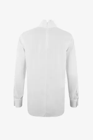 Brunello Cucinelli Long-sleeved Top With Tie Design And Pleated Details - No