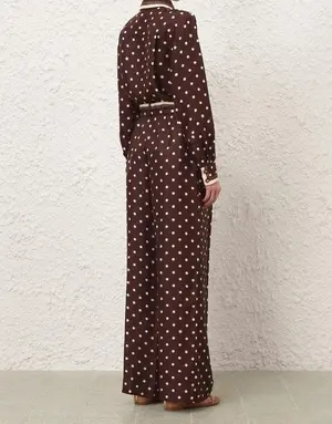 Zimmermann Polka Dot Straight Leg Pants
