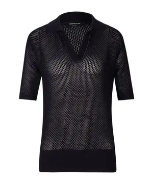 Fabiana Filippi Half-sleeved Polo Shirt - Midnight Blue