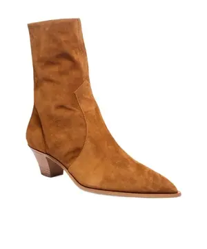 AQUAZZURA Suede Ankle Boots - Brown