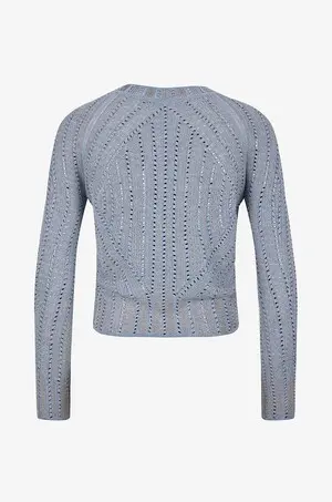 Ermanno Scervino Ribbed Crew Neck Cardigan