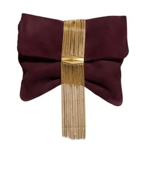 JIMMY CHOO Mini Suede Shoulder Bag - Brown