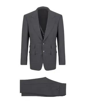 TOM FORD Long-sleeved Suit Jacket And Suit Pants - Black