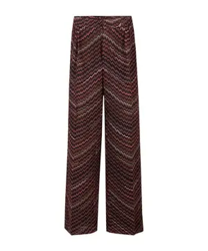 Missoni Zigzag-knit Casual Trousers - Black