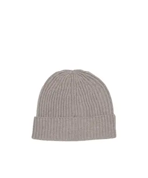 Brunello Cucinelli Ribbed Knit Hat - Gray