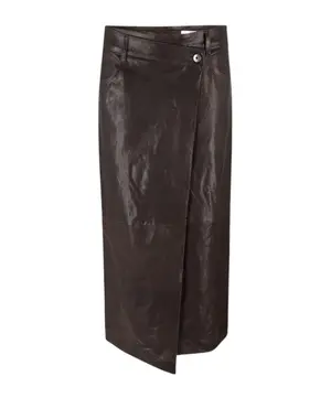 Brunello Cucinelli Belted Midi Skirt - Black