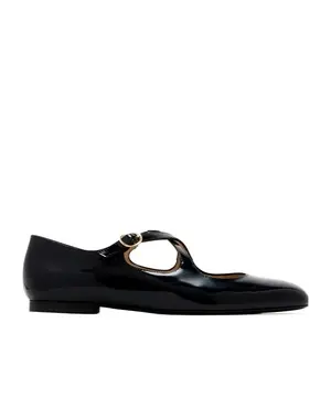 STUART WEITZMAN Lace-up Ballet Shoes - Black