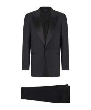 TOM FORD Long-sleeved Suit Jacket And Suit Pants - Black