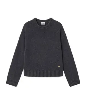 GANNI Dark Grey Wool Mix Jumper