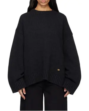 GANNI Dark Grey Wool Mix Jumper