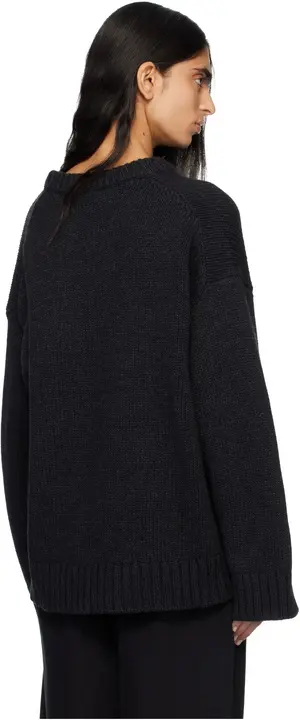 GANNI Dark Grey Wool Mix Jumper