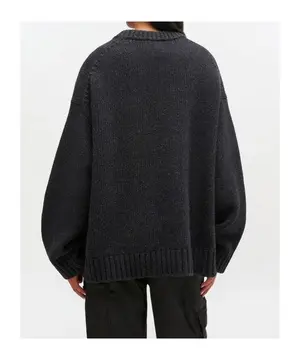 GANNI Dark Grey Wool Mix Jumper